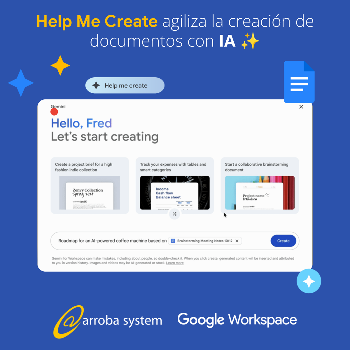 Help Me Create agiliza la creación de documentos con IA | A...