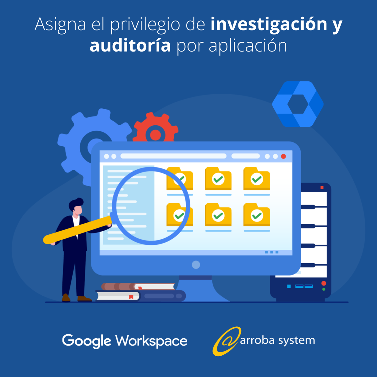 Asigna el privilegio de investigación y auditoría por aplicación
